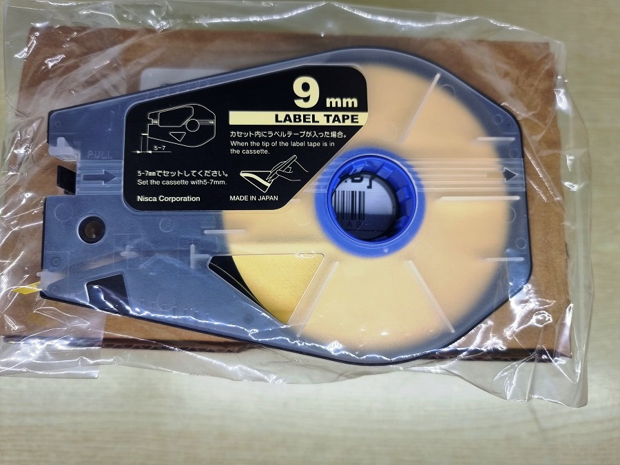 CABLE ID LABEL TAPE CASSETTE 9MM YELLOW | MTL Enterprise